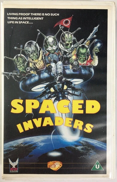 Spaced Invaders 1990 Vhs Pal Big Box 1991 Medusa Release Ex Rental