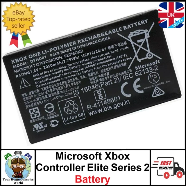 MICROSOFT XBOX CONTROLLER Elite Series 2 Internal Rechargeable Battery ...