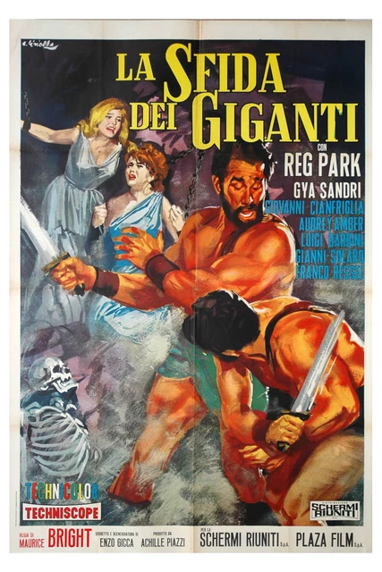 MANIFESTO 2F FILM LA SFIDA DEI GIGANTI Reg Park Gia Sandri 1965 peplum EUR 25,00 - PicClick IT