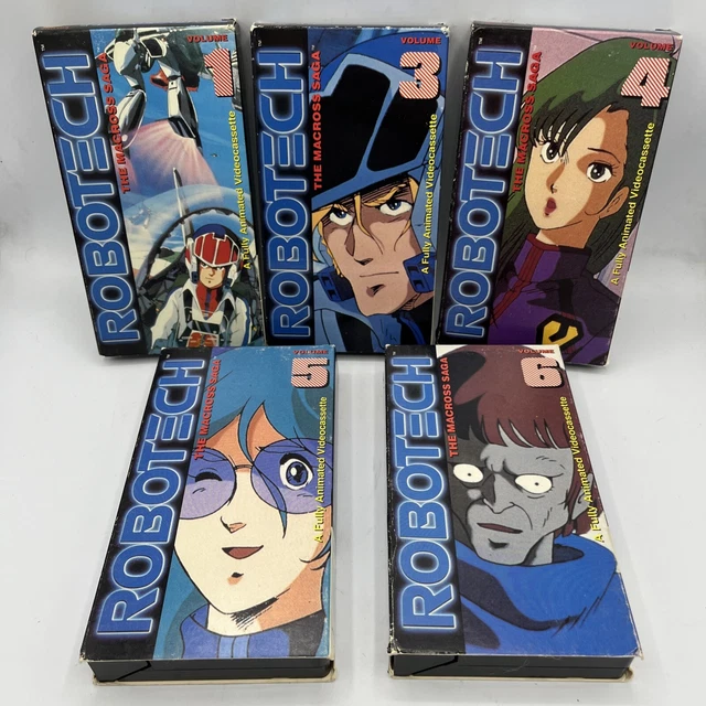 ROBOTECH THE MACROSS Saga Anime VHS Tape Volumes 1, 3, 4, 5, 6 £13.37 ...