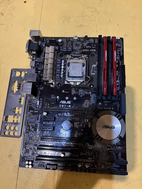 ASUS Z97-E SOCKET LGA1150 DDR3 PCI-E Motherboard W/ I/O, i5 4690k, 16GB ...