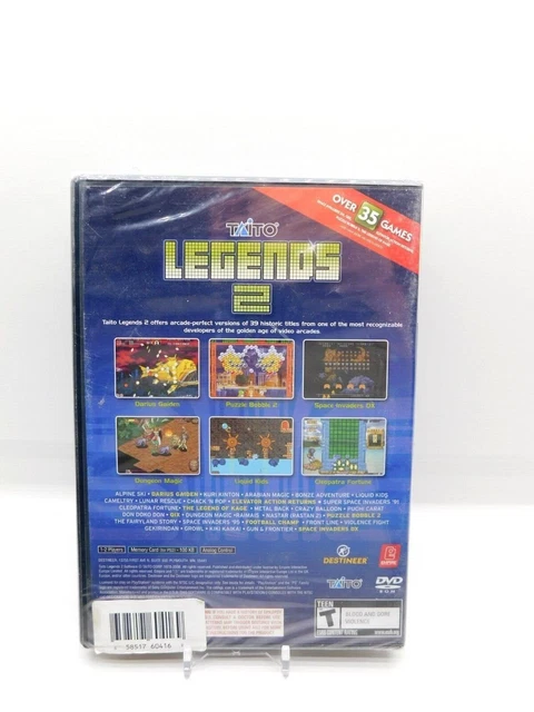 TAITO LEGENDS 2 (Sony PlayStation 2, 2007) Brand New Factory Sealed PS2 ...