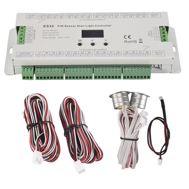 32CH ES32 PIR Sensor Stair Light Controller Human Body Infrared ...