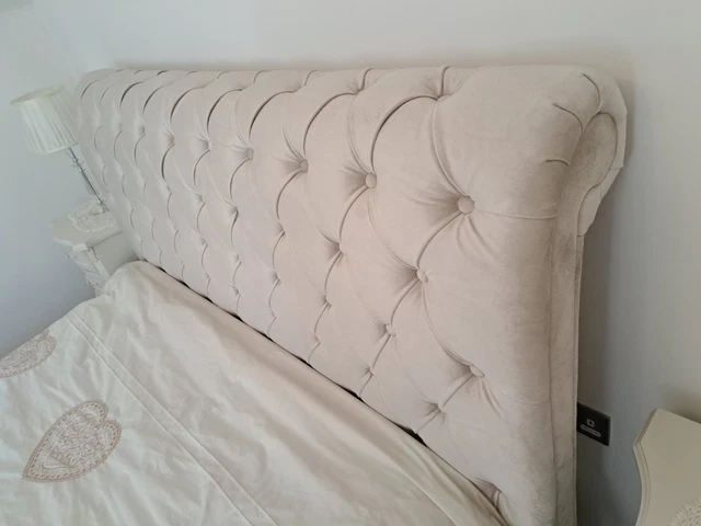 DORMA BRAND BY Dunelm Immaculate Velvet Buttoned Sleigh Bed King Size £ ...