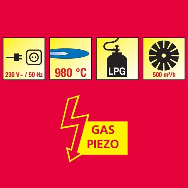 ROTHENBERGER INDUSTRIAL HEIZKANONE ROTURBO 19000 mit Piezo inkl ...