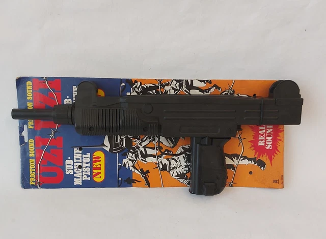 VINTAGE UZI MACHINE Gun Pistol Plastic Friction Toy NOS £55.84 ...