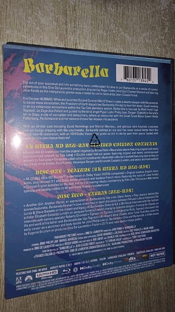 BARBARELLA 4K UHD Blu Ray Arrow Video Limited Edition Box Set Ultra HD ...