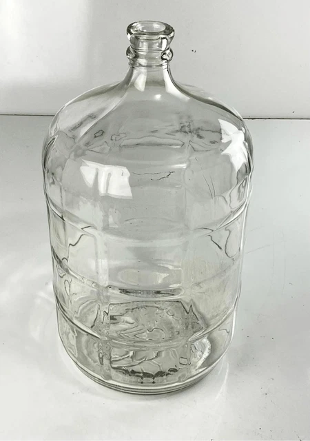 VINTAGE CRISA 5 Gallon Clear Glass Carboy Water Jug Made In Mexico Wine ...