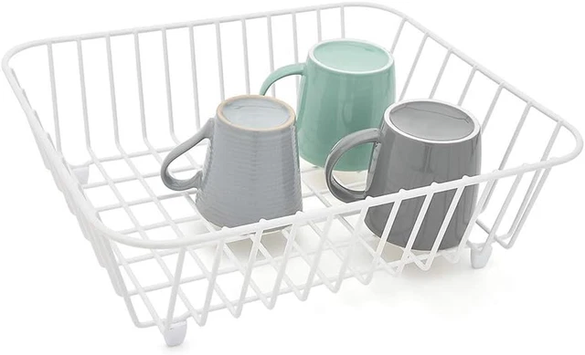 KITCHEN SINK Basket – Dish Drainer – White Plastic Coated Steel £29.75 ...