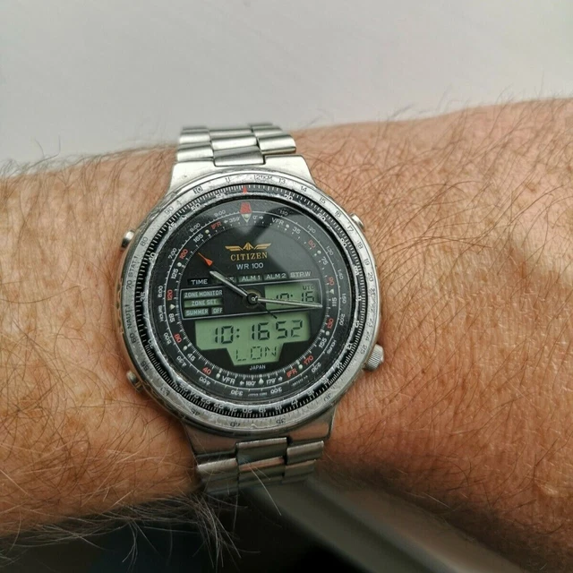 VINTAGE CITIZEN WINGMAN Promaster C080 world timer retro £115.00 ...