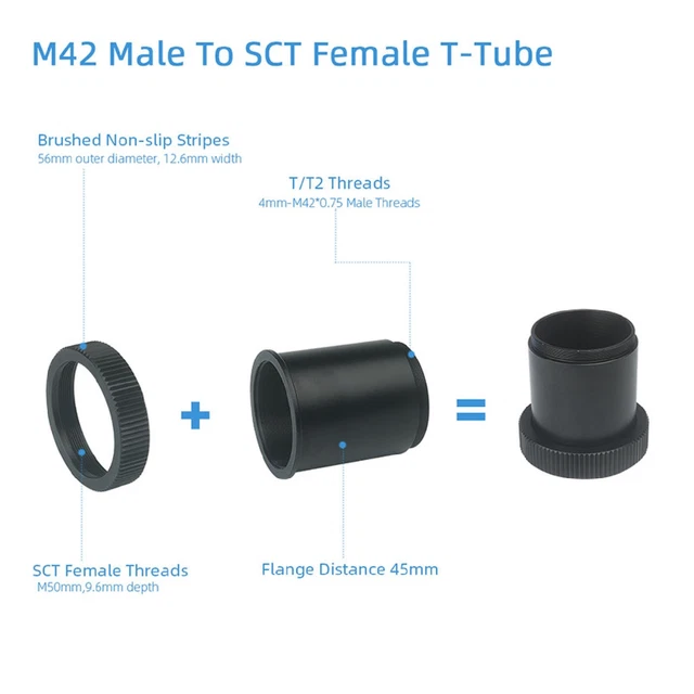 TELESCOPE CAMERA SCT Adapter T2 T Ring Adapter Aluminum Alloy Telescope ...