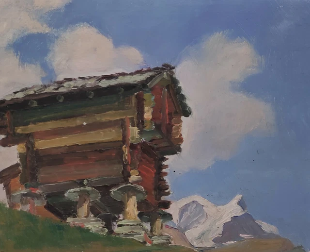 GEMÄLDE HÜTTE GEBIRGE Signiert Hans BEYELER EUR 250,00 - PicClick DE