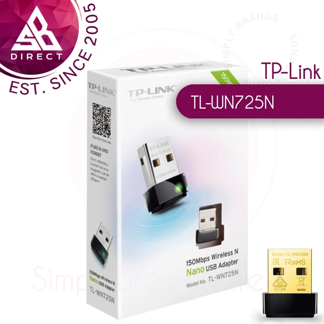 TP-LINK TL-WN725N WIRELESS Nano USB WiFi Receiver Adapter│For PC ...