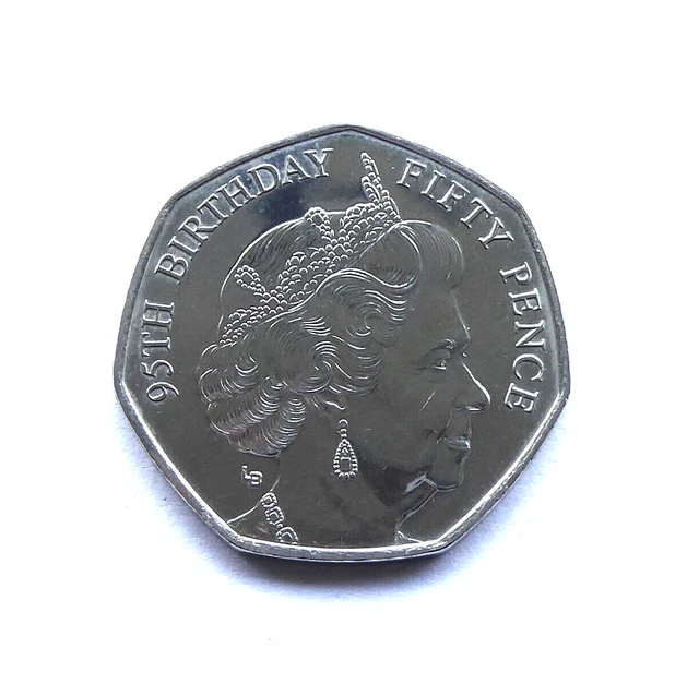 &QUEEN ELIZABETH II 95th BIRTHDAY" - 2021 ISLE OF MAN 50p COIN - IoM ...