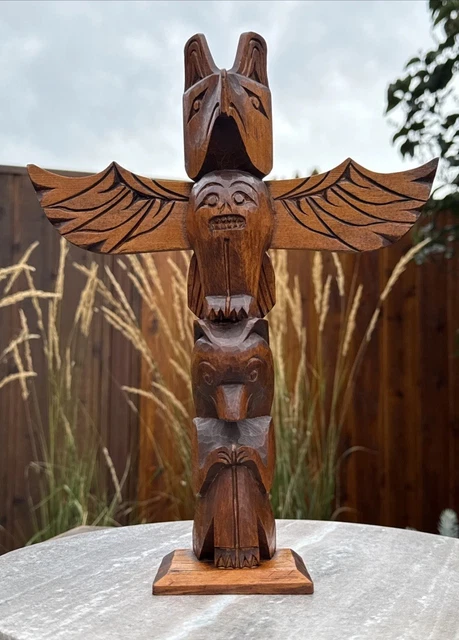 FIRST NATIONS NATIVE Art Carving Ditidaht Thunderbird Totem by Joseph ...