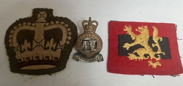 GEN POST WW2 formation sign badge patch British Scottish HQ Collar 4th ...