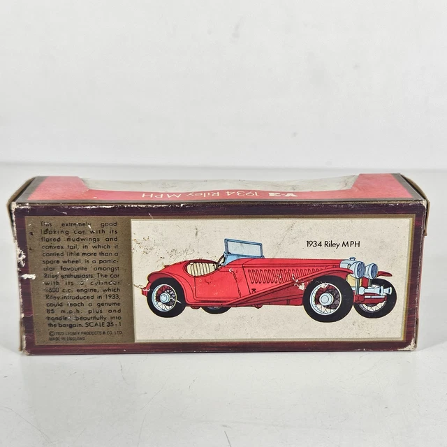 MATCHBOX YESTERYEAR Y-3 1934 Riley MPH A Vintage Colour Red Diecast ...