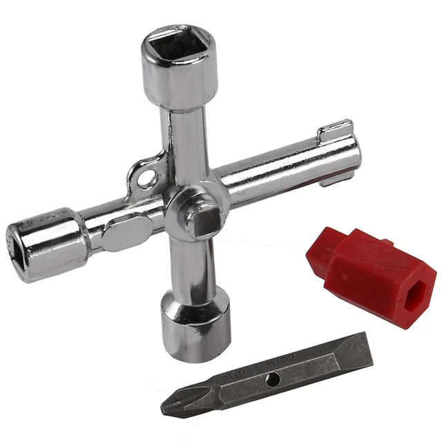 4 IN1 METER Box Key Gas Key Meter Key Multi-Functional Utilities Key ...