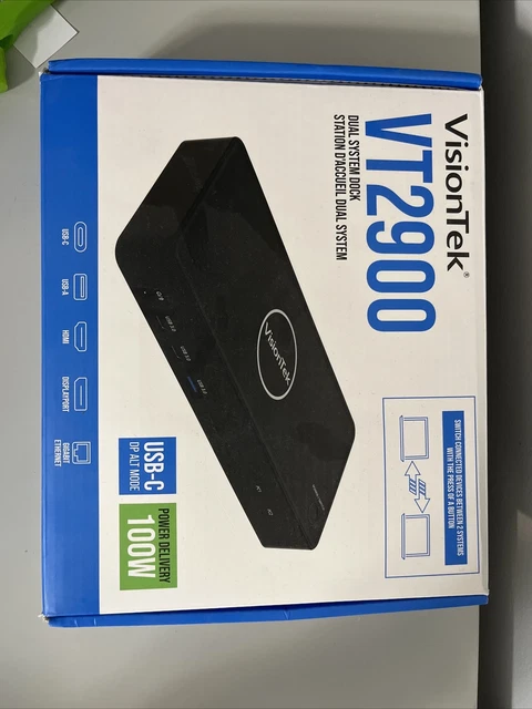 VISIONTEK VT2900 USB-C Dual System KVM Docking Station with 100W PD NEW ...