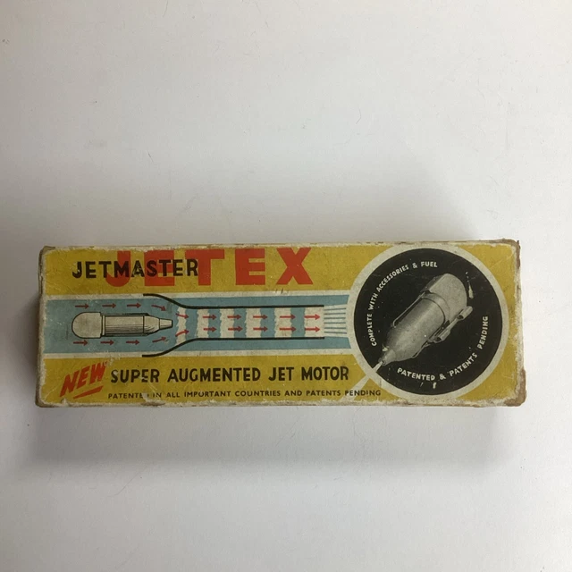 VINTAGE JET MASTER Jetex Super Augmented Jet Motor with box and pieces ...