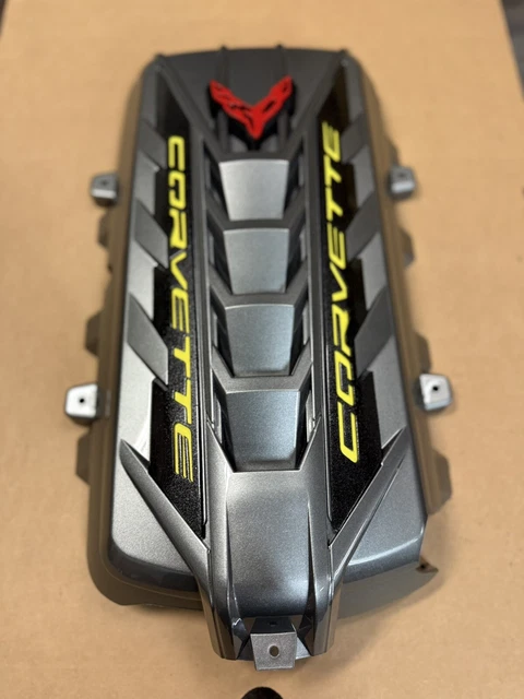 2020 -2024 C8 Corvette Stingray Engine Cover Hypersonic Gray Red Yellow ...