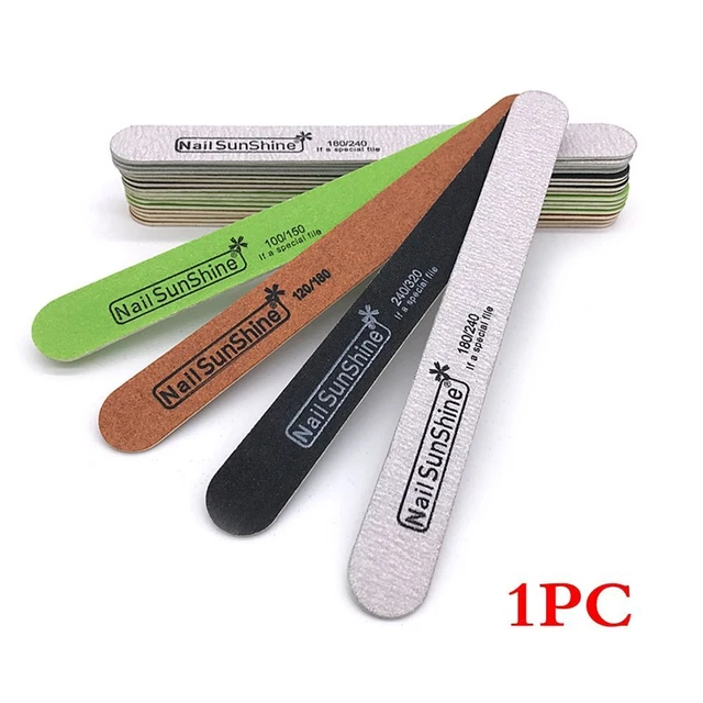 BEAUTY TOOLS PEDICURE Double Sided Sanding Buffer Wooden Nail Files ...