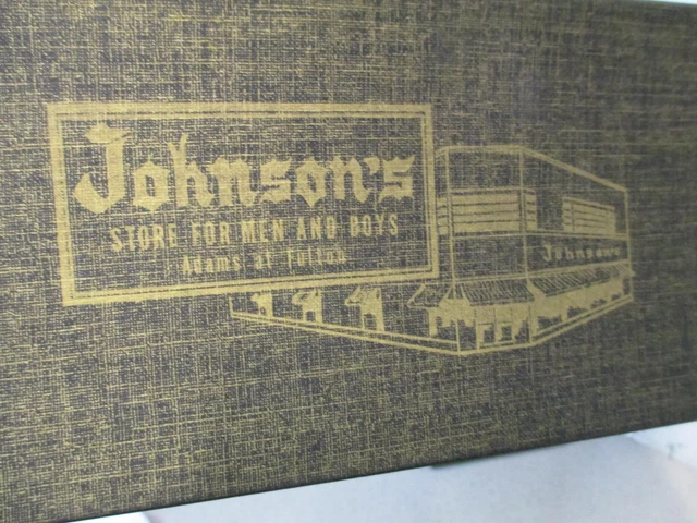 JOHNSON'S MEN'S CLOTHING store 1950s empty box necktie Brooklyn NY £27. ...
