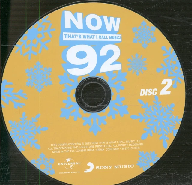 VARIOUS ARTISTS NOW That's What I Call Music! 92 double CD Europe ...