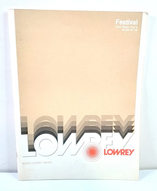 FESTIVAL MAGIC GENIE Model M-126 MARK LOWREY ORGAN (Instruction Manual ...