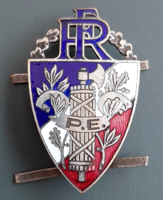 INSIGNE BADGE WWII Police d'Etat France 1930-1944 émail ORIGINAL képi ...