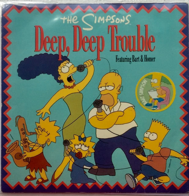 THE SIMPSONS DEEP, Deep Trouble 45rpm Vinyl Record 1990 Geffen Records ...