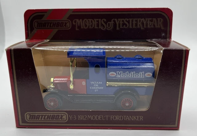 MATCHBOX MODELS OF Yesteryear Y-3 1912 Ford Model T Tanker Mobil Oil ...