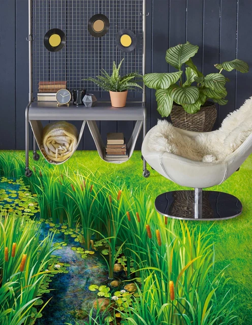 3D GREEN GRASS K2668 Floor WallPaper Murals Wallpaper Mural Print Luna ...