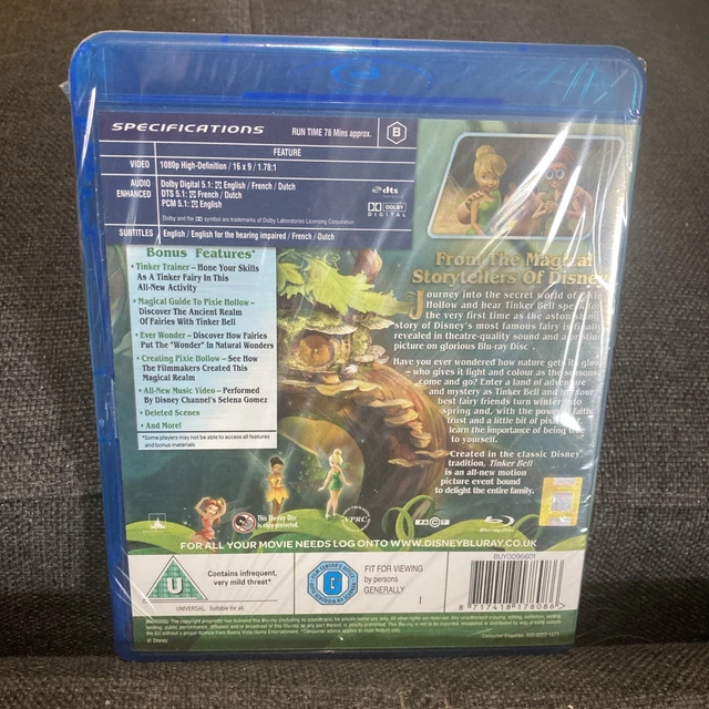 TINKER BELL [BLU-RAY] SEALED Walt Disney Peter Pan Fairy Fairies £8.65 ...