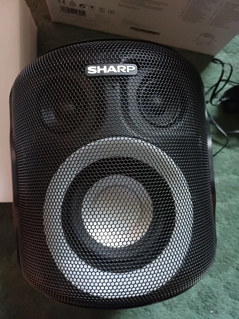 SHARP PORTABLE PARTY Speaker with Bluetooth Music Streaming 130W IPX5 ...
