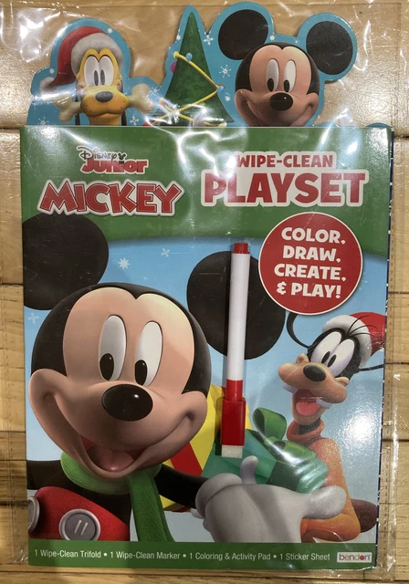 DISNEY MICKEY MOUSE Clubhouse Wipe Clean Playset Board Sticker Activity ...