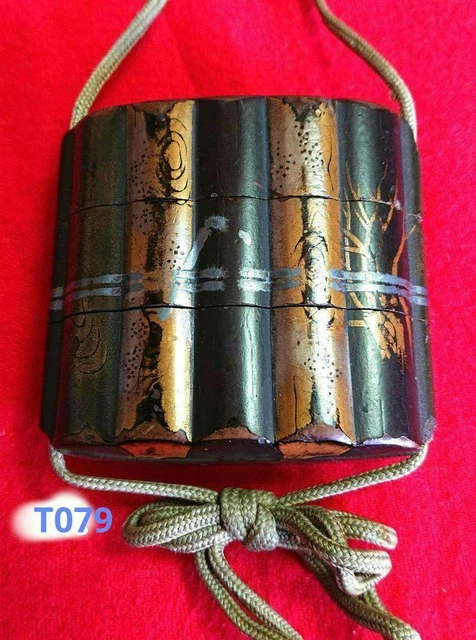 BOÎTE À PILULES Inro conteneur artistique miniature japonaise ancienne ...