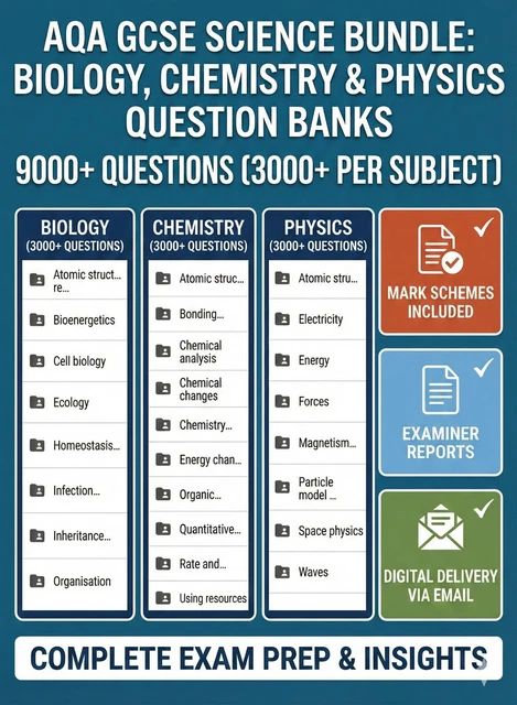 AQA GCSE BIOLOGY, Chemistry, Physics Question Bank | Mark Schemes ...