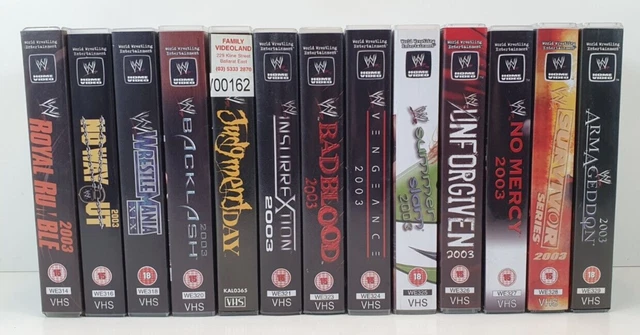 WWF WWE - Full 2003 PPV VHS Wrestling Video Tape Collection! Rumble, Mania etc.. £49.99 ...
