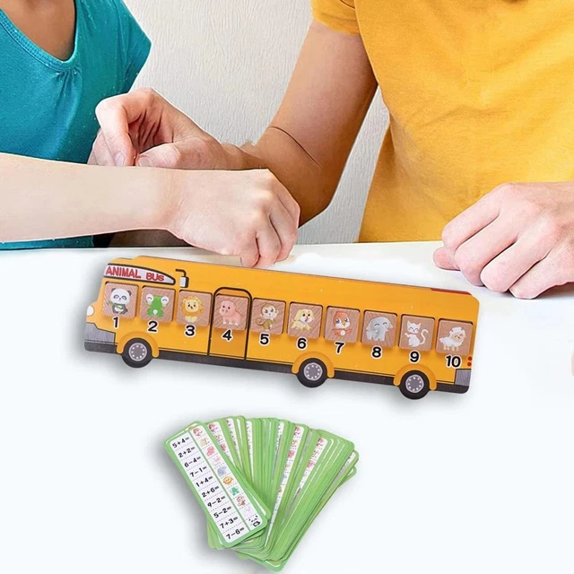 SORTING STACKING NUMBER Learning Toys Number Animal Bus Toy Fine Motor ...
