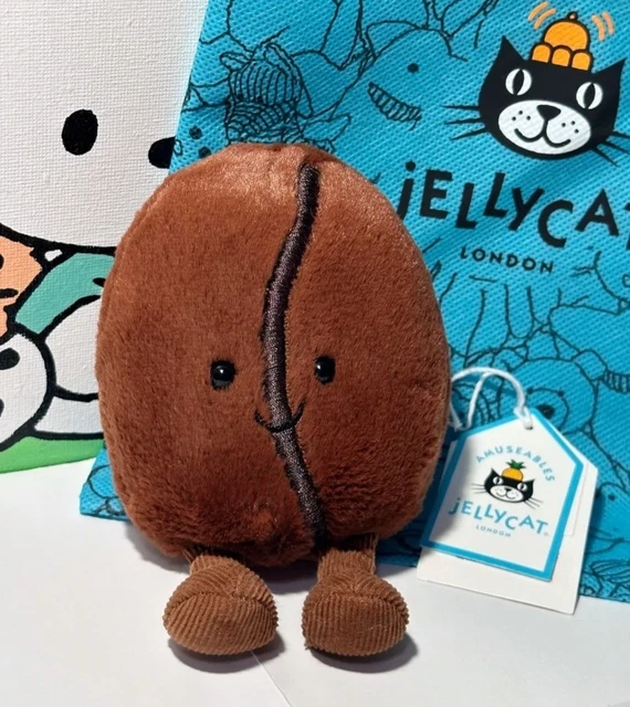 JELLYCAT AMUSEABLE COFFEE Bean Plush Valentine's Day Gift ! with Tags ...