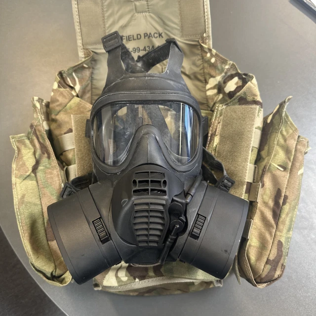 BRITISH ARMY GSR Gas Mask With Haversack New Respirator Filters ...