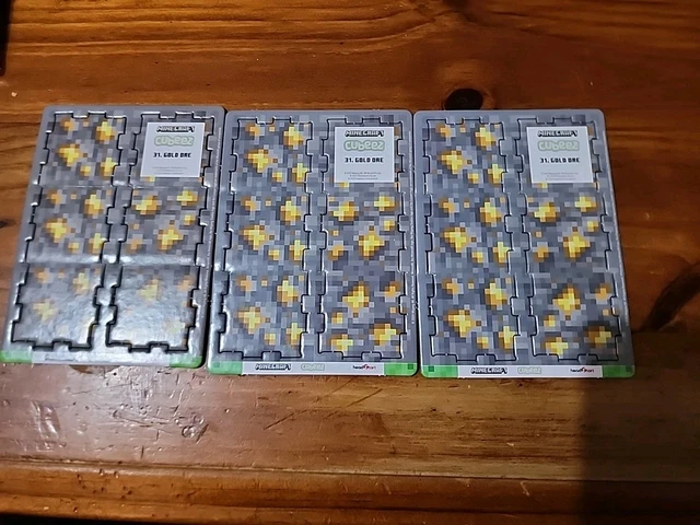 2025 MINECRAFT CUBEEZ from Woolworth and Big W - #31 Gold Ore *flat* $2 ...