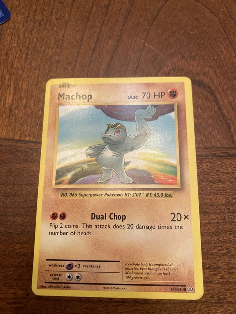 POKEMON TRADING CARD Basic machop LV.20 70HP Dual Chop 57/108 $1.25 ...