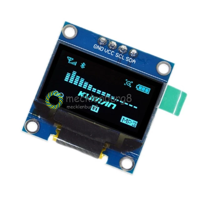 BLUE 0.96& 128X64 OLED I2c IIC Serial LED LCD Display Module for ...