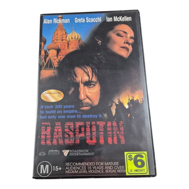 RASPUTIN: DARK SERVANT Of Destiny (VHS Ex Rental 1996) Alan Rickman B4 ...