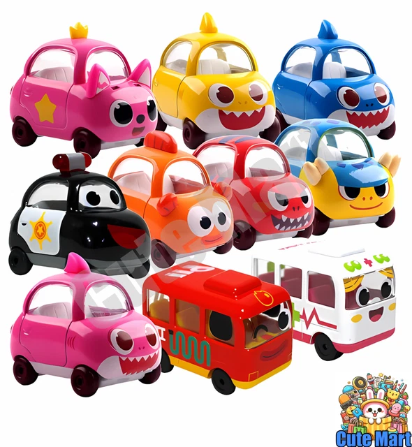 PINKFONG BABY SHARK Family Mini Car Kamicar Diecast Metal 10 Car Set ...