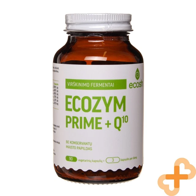 ECOSH ECOZYM PRIME Enzimas + Q10 Suplemento Digestivo Soporte 90 ...