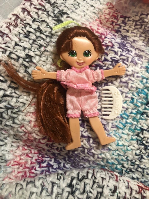 SCHYLLING FLATSY 5” Doll Brown Hair Green Eyes In Pink Outfit 2008 $7. ...