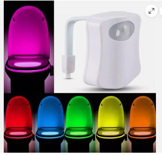 LED RGB LIGHT Toilet Lid 8 Color with Motion Detector WC Night Lighting ...